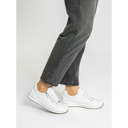 Ara Damen Keilsneaker "OSAKA", Gr. 3,5, wei&szlig;, Glattleder, unifarben, Schuhe, Freizeitschuh, Halbschuh, Schn&uuml;rer in Komfortweite H (=sehr weit)