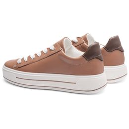 Ara Damen Plateausneaker "CANBERRA", Gr. 8braun, mokka, Glattleder, unifarben mit Farbeinsatz, Schuhe, Freizeitschuh, Halbschuh, Schn&uuml;rschuh in