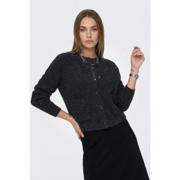 Only Damen Strickjacke "ONLPIEMONTE L/S CARDIGAN KNT NOOS", grau, Gr. M, unifarben, Strick, Obermaterial: 50% Polyacryl, 41% Polyester, 6% Wolle, 3%