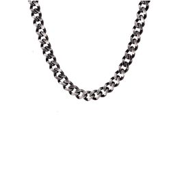 Firetti Herren Panzerkette "Schmuck Geschenk Edelstahl Halsschmuck Halskette 6,0 mm breit", 50, Edelstahl, B: 6mm, schwarz, Edelstahl, B:6mm,