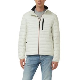 Steppjacke s.Oliver, Herren, Gr. M, ecru, Web, Obermaterial: 100% Polyester, unifarben, normal h&uuml;ftbedeckend, Rundhals, elastischer Bund, Jacken Steppjacke, mit Stehkragen und Rei&szlig;verschluss