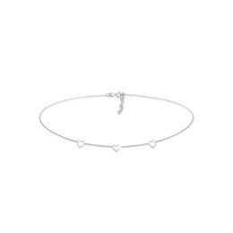 Choker Elli "Halskette Choker Herz Cut Out Liebe Romantik 925 Silber" Gr. 36, silber, Halsketten, Damen, ohne Stein, Silber 925 (Sterlingsilber), Choker