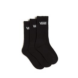 Socken Vans, M&auml;dchen, Gr. 31-34, schwarz, Obermaterial: 78% Baumwolle, 11% Nylon, 7% Polyester, 3% Elastodien, 1% Elasthan, Socken Socken, f&uuml;r Kinder, sportlicher Stil, dreierpack, elastische Passform