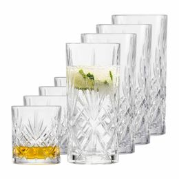 Schott Zwiesel Glas SCHOTT-ZWIESEL "Bargl&auml;serset Show 8er Set transparent", bunt (transparent), Glas, Trinkgef&auml;&szlig;e, Glas