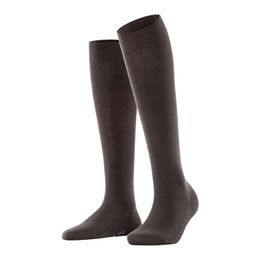 Kniestr&uuml;mpfe Falke "Softmerino", Damen, Gr. 41-42, schwarz braun, Materialmix, normal, Socken Kniestr&uuml;mpfe, mit w&auml;rmender Merinowolle, atmungsaktiv, klimaregulierend