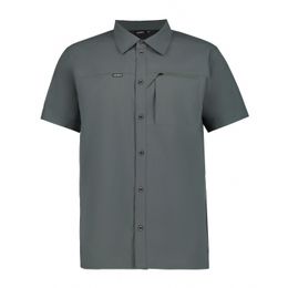 Funktionsshirt Icepeak "H FUNKTIONSHEMD BOXFORD", Herren, Gr. 56, gr&uuml;n (schwarz olive), Obermaterial: 100% Polyester, Shirts Funktionsshirt, mit Brusttasche mit Rei&szlig;verschluss, 4-Wege-Stretchmaterial