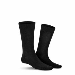 Socken Kunert "Socke Clark", Herren, Gr. 39-42, grau (anthra meliert 8130), Obermaterial: 98% Baumwolle CO. 2% Elasthan EL., Socken Socken