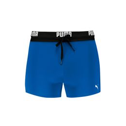 Badehose Puma, Herren, Gr. XS, N-Gr, blau (vivid blau), Elasthan, Polyamid, unifarben mit Farbeinsatz, Badehosen Badehose, mit praktischen Seitentaschen
