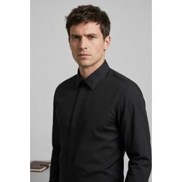 Businesshemd Calvin Klein "XSLIM OCCASION STR SLD", Herren, Gr. 37, N-Gr, schwarz, Web, Obermaterial: 97% Baumwolle, 3% Elasthan, unifarben, slim fit normal, Rundhals, 1-Knopf-Manschette, Hemden Businesshemd, normaler Kragen, Slim fit, verdeckte Kn&ouml;pfe