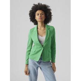 V&eacute;ro Moda Jerseyblazer VERO MODA "VMJULIA LS BLAZER JRS NOOS", Damen, Gr. 42 (XL), gr&uuml;n (bright gr&uuml;n), Jersey, Obermaterial: 66% Polyester, 34% Baumwolle, unifarben, regular fit normal, tiefer V-Ausschnitt, Blazer Jerseyblazer