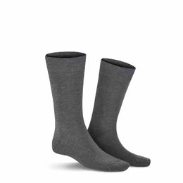 Socken Kunert "Socke Clark", Herren, Gr. 39-42, grau (silber, meliert 8110), Obermaterial: 98% Baumwolle CO. 2% Elasthan EL., Socken Socken