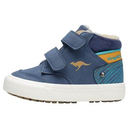 Sneaker Kangaroos "KAVU PRIMO V", M&auml;dchen, Gr. 23, blau (k blau, safari party), Synthetik, Textil, Schuhe Sneaker, Warmfutter