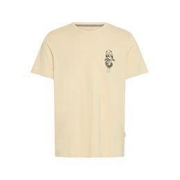 Rundhalsshirt Blend "Rundhalsshirt BHJackson", Damen, Gr. S, beige (bleached sand), Obermaterial: 100% Baumwolle CO., Shirts Rundhalsshirt