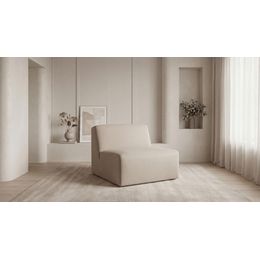 1,5-Sitzer OTTO HOME "Kelani", beige (cream), B:90cm H:73cm T:93cm, 100% Polyester, Sofas, 1 5-Sitzer, mit dekorativer Knopfsteppung an den Armlehnen