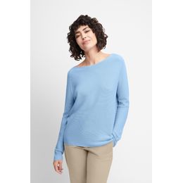 Strickpullover Cinque "CIELLA_LS", Damen, Gr. XL (42), hellblau, Strick, Obermaterial: 100% Baumwolle, unifarben, regular fit normal, Rundhals, abgesteppte Kante, Pullover Strickpullover, Rundhalsausschnitt, Regular Fit