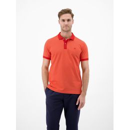 Poloshirt Lerros "Poloshirt in 2-Tone-Optik", Herren, Gr. XL, vivid rot, 100% Baumwolle, ohne Ausschnitt, Shirts Poloshirt