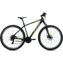 KS-Cycling Mountainbike KS CYCLING "Morzine" Gr. 48, schwarz (schwarz, gr&uuml;n, schwarz), Fahrr&auml;der, 48cm, 29 Zoll (73,66cm), Mountainbike, f&uuml;r Herren, Kettenschaltung