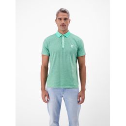Poloshirt Lerros "Poloshirt mit Fineliner-Optik, 100 % Baumwolle", Herren, Gr. 3XL, mint water, 100% Baumwolle, ohne Ausschnitt, Shirts Poloshirt