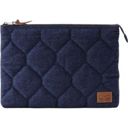 Levi's Handtasche LEVI'S "DENIM LAPTOP SLEEVE", Damen, Gr. B/H/T: 39cm x 2cm x 28cm, blau (denim), Baumwolle, Strukturmuster, unifarben, Taschen Handtasche, mit Strukturmuster
