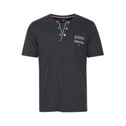 Henleyshirt FQ1924 "Henleyshirt FQRudolf", Herren, Gr. L, grau (charcoal mix), Obermaterial: 100% Baumwolle CO., Shirts Henleyshirt