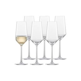 Champagnerglas ZWIESEL GLAS "Champagnergl&auml;ser Pure 297 ml 6er Set transparent", bunt (transparent), 6 tlg., Glas, Trinkgef&auml;&szlig;e, Champagnerglas