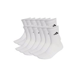 Kurzsocken adidas originals "Socken Cushioned Crew Socks 12P 12er Pack", Damen, Gr. 46-48, wei&szlig;, Obermaterial: 56% Baumwolle CO. 40% Polyester PES. 3% Elasthan EL. 1% Polyamid PA., Socken Kurzsocken