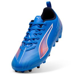Fu&szlig;ballschuh Puma "ULTRA 6 PLAY MG JR", Kinder, Gr. 37,5, wei&szlig; (ultra blau, Puma wei&szlig;, glowing rot), Synthetik, Schuhe Fu&szlig;ballschuh, f&uuml;r Kunstrasenpl&auml;tze