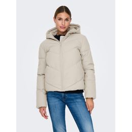 Jacqueline de Yong Steppjacke JDY "JDYARNHEM WATER REP SHORT PUFFA OTW NOOS", Damen, Gr. S, gelb (moonbeam), Steppware, Obermaterial: 100% Polyester, unifarben, l&auml;ssig geschnitten, Jacken Steppjacke