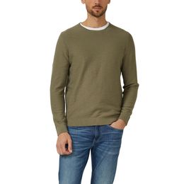 Strickpullover s.Oliver, Herren, Gr. M, khaki, Strick, Obermaterial: 100% Baumwolle, unifarben, regular fit normal, Rundhals, Rippstrickb&uuml;ndchen, Pullover Strickpullover, mit Rundhals, Regular Fit