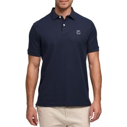 Poloshirt INDICODE "INWadim", Herren, Gr. M, navy, Jersey, Obermaterial: 100% Baumwolle, unifarben, regular fit normal, ohne Ausschnitt, Shirts Poloshirt