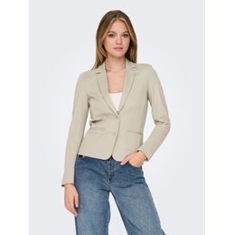 Jerseyblazer Only "ONLPOPTRASH &ndash; 2-Knopf Blazer mit taillierter Silhouette", Damen, Gr. M, gr&uuml;n (pure cashmere), Milano Rib, Obermaterial: 63% Viskose, 32% Nylon, 5% Elasthan, unifarben, regular fit h&uuml;ftlang, Blazer Jerseyblazer, regular fit, Milano Rib, Materialmix, Reverskragen, unifarben