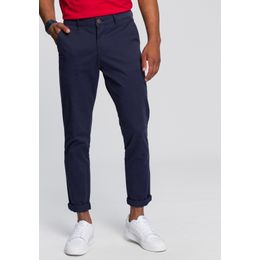 Jack & Jones Chinohose JACK & JONES "JPSTMARCO mit schmalem Bein und pflegeleichtem Stoff", Herren, Gr. 31, L&auml;nge 32, blau (navy blazer), Twill, Obermaterial: 98% Baumwolle, 2% Elasthan, unifarben, washed, schmal lang, Hosen Chinohose, washed, modisch, schmal, Baumwollmischung, Topseller