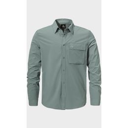 Sch&ouml;ffel Outdoorhemd SCH&Ouml;FFEL "Shirt Style Dunajec MEN", Herren, Gr. 54, Normalgr&ouml;&szlig;en, 9405, grau, Oberstoff: 85% Polyester, 15% Elasthan, V-Ausschnitt, Hemden Outdoorhemd