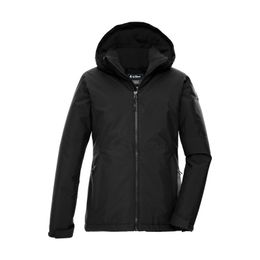 Funktionsjacke Killtec "KOW 217 GRLS JCKT", Kinder, Gr. 116, schwarz, Obermaterial: 100% Polyester;Futter: 100% Polyester;F&uuml;llung: 100% Polyester, Jacken Funktionsjacke, Wind- und wasserdichte Kinderjacke mit Fleece und verstellbarer Kapuze