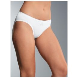 H&uuml;ftslip TRIGEMA "TRIGEMA H&uuml;ftslip mit Spitze im Doppelpack", Damen, Gr. M, 2 Stk., wei&szlig;, 100% Baumwolle (Bio-Baumwolle kbA), Unterhosen H&uuml;ftslip