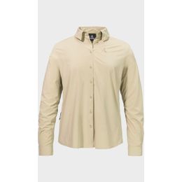 Sch&ouml;ffel Outdoorbluse SCH&Ouml;FFEL "Blouse Style Dunajec WMN", Damen, Gr. 42, 4105, beige, Oberstoff: 85% Polyester, 15% Elasthan, Basic, V-Ausschnitt, Blusen Outdoorbluse