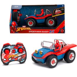 RC-Buggy Jada "Marvel Spider-Man RC Buggy, 1:24, 2,4GHz", rot (rot, blau), Fernlenkfahrzeuge, Kinder, Kunststoff, RC-Buggy