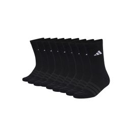 Kurzsocken adidas originals "Socken Cushioned Sportswear Crew Socks 9P 9er Pack", Damen, Gr. 43-45, schwarz, Obermaterial: 56% Baumwolle CO. 40% Polyester PES. 3% Elasthan EL. 1% Polyamid PA., Socken Kurzsocken
