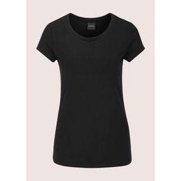 Madeleine Mode Kurzarmshirt MADELEINE "Jerseyshirt Kurzarm Jersey Basicoberteil", Damen, Gr. 36, schwarz, Obermaterial: 95% Viskose CV. 5% Elasthan EL., Modern, normal, Shirts Kurzarmshirt, angenehme Stretchqualit&auml;t
