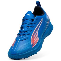 Fu&szlig;ballschuh Puma "ULTRA 6 PLAY TT JR", Kinder, Gr. 38,5, wei&szlig; (ultra blau, Puma wei&szlig;, glowing rot), Synthetik, Schuhe Fu&szlig;ballschuh, f&uuml;r synthetische Hartpl&auml;tze