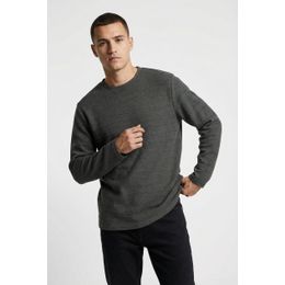 Jack & Jones Langarmshirt JACK & JONES "JPRBLUDEREK LS STRUCTURE TEE", Herren, Gr. M, volcanic ash, Jersey, Obermaterial: 100% Baumwolle, unifarben, relaxed fit, Rundhals, Shirts Langarmshirt