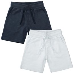 Sweatbermudas STACCATO, Jungen, Gr. 92/98, N-Gr, cloud blau, dunkelblau, Sweatware, Obermaterial: 100% Baumwolle, meliert, unifarben, bequem kniefrei, Hosen Sweatbermudas, 2er Pack f&uuml;r Boys, mit Gummizug und Kordelzug