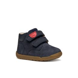 Lauflernschuh Geox "B MACCHIA BOY", Jungen, Gr. 22, blau (navy), Leder, Schuhe Lauflernschuh, Babyschuh mit Klettverschluss, Gr&ouml;&szlig;enschablone zum Download