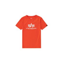 T-Shirt Alpha Industries "Basic T-Shirt BL K", Jungen, Gr. 14, rot (atomic rot), Obermaterial: 100% Baumwolle, Shirts T-Shirt