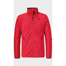 Sch&ouml;ffel Fleecejacke SCH&Ouml;FFEL "Fleece Jk Style Cascata MNS", Herren, Gr. 48, 2605, rot, Oberstoff: 94% Polyester, 6% Elasthan, regular fit, hoch geschlossener Ausschnitt, Jacken Fleecejacke