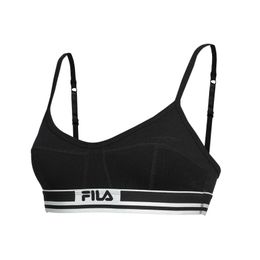 B&uuml;gelloser BH Fila "WOMAN BRA", Damen, Gr. M, N-Gr, schwarz, Obermaterial: 95% Baumwolle, 5% Elasthan, BHs B&uuml;gelloser BH, mit Spaghettitr&auml;gern, verstellbar
