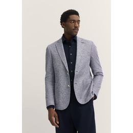 Sakko Bugatti, Herren, Gr. 54, blau (380, marine), 53% Baumwolle, 45% Polyester, 2% Elasthan, unifarben, normal, Manschette, Sakkos Sakko, mit Stretch & Struktur