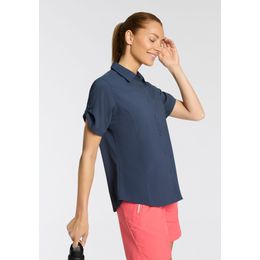 Funktionsbluse Killtec "KOS 1 WMN WVN SHRT", Damen, Gr. 34, blau (nachtblau), Obermaterial: 100% Polyester, Blusen Funktionsbluse