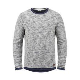 !Solid Longpullover SOLID "Sweatshirt SDFlocks", Herren, Gr. L, blau (insignia b), Obermaterial: 100% Baumwolle CO., Sweatshirts Longpullover