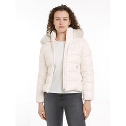 Steppjacke Tommy Hilfiger, Damen, Gr. XXL (44), wei&szlig; (ancient wei&szlig;), Obermaterial: 100% Polyamid. Futter: 100% Polyamid. Wattierung: 90% Daunen, 10% Federn, regular fit, Jacken Steppjacke, mit Logopr&auml;gung
